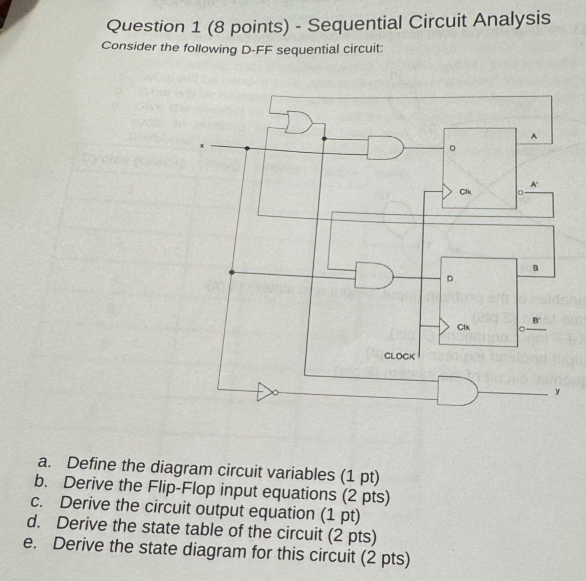 Solved Question 1 8 ﻿points ﻿sequential Circuit 