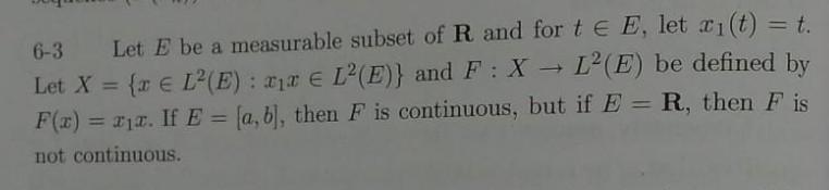 Solved E 6-3 Let E be a measurable subset of R and for t e | Chegg.com