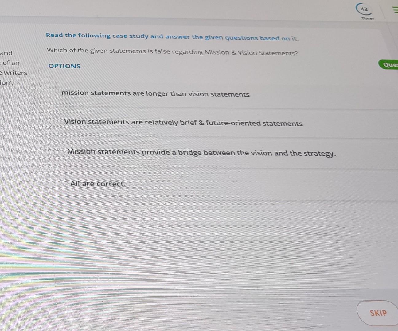 Solved A mission statement formalises the organisation’s | Chegg.com