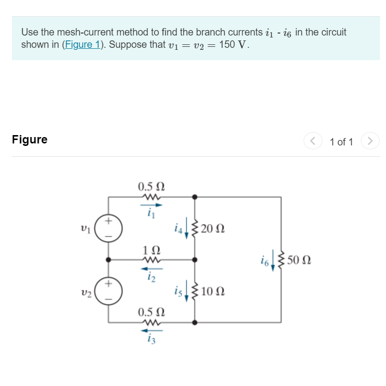 Solved Use the mesh-current method to find the branch | Chegg.com