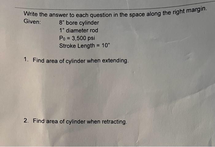 Solved Write the answer to each question in the space along | Chegg.com