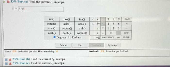 Solved (8\%) Problem 11: Consider the following circuit of | Chegg.com