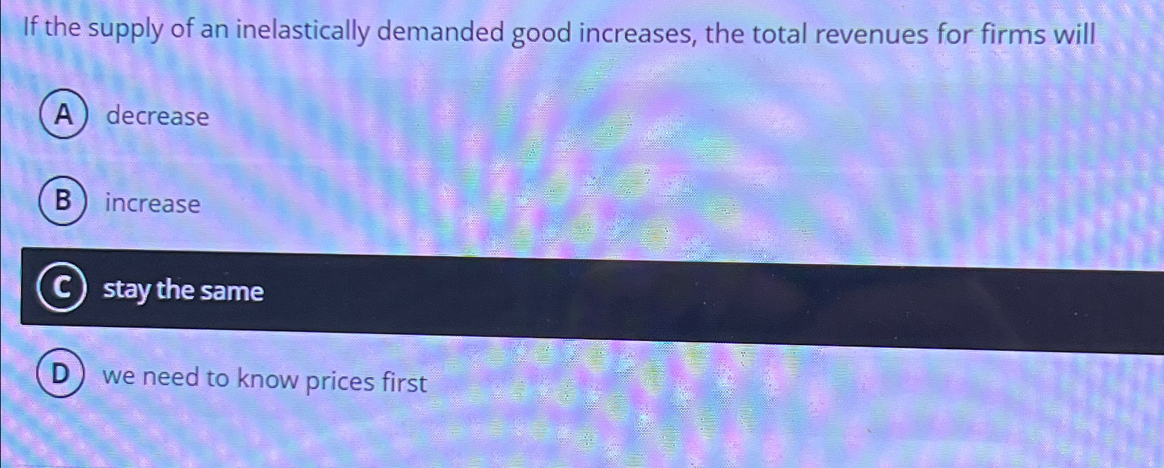 Solved If the supply of an inelastically demanded good | Chegg.com