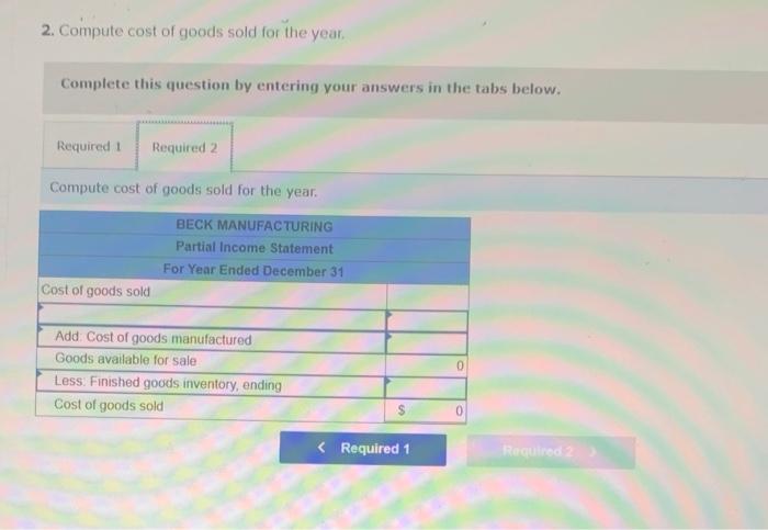 Solved Exercise 14-15 (Algo) Schedule of cost of goods | Chegg.com