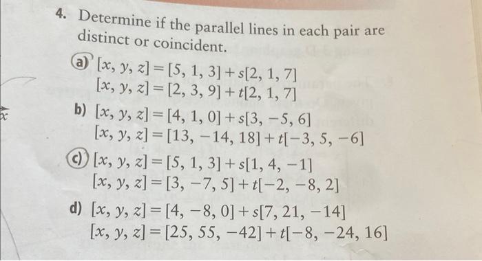 Solved Determine if the parallel lines in each pair are | Chegg.com