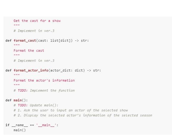 Solved TV Show Explorer Version 4: Episodes Finally, your | Chegg.com