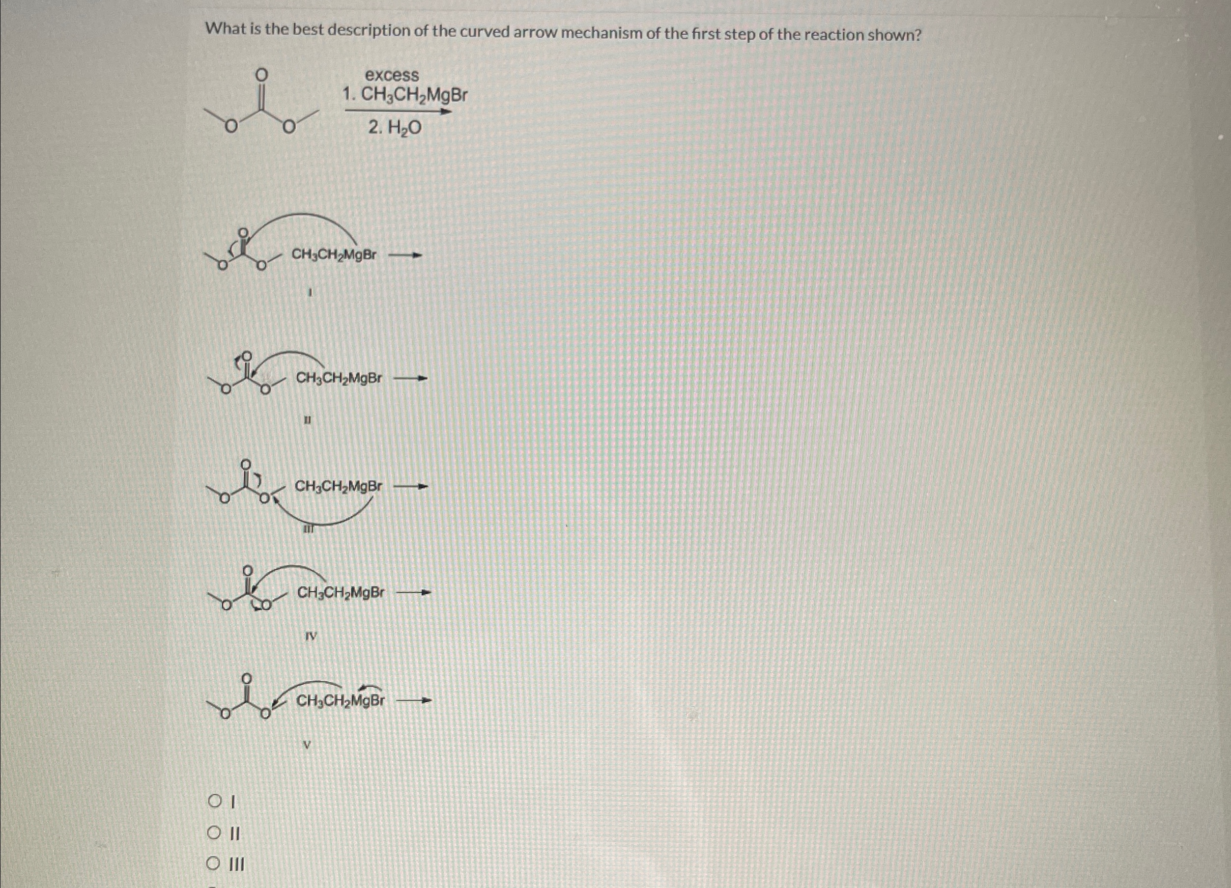Solved What is the best description of the curved arrow | Chegg.com