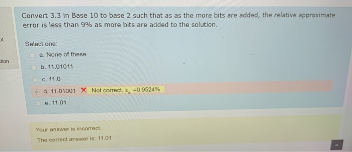 Solved Convert 3.3 in Base 10 to base 2 such that as as the | Chegg.com