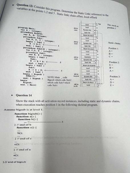 Solved Question 13: Consider this program. Determine the | Chegg.com