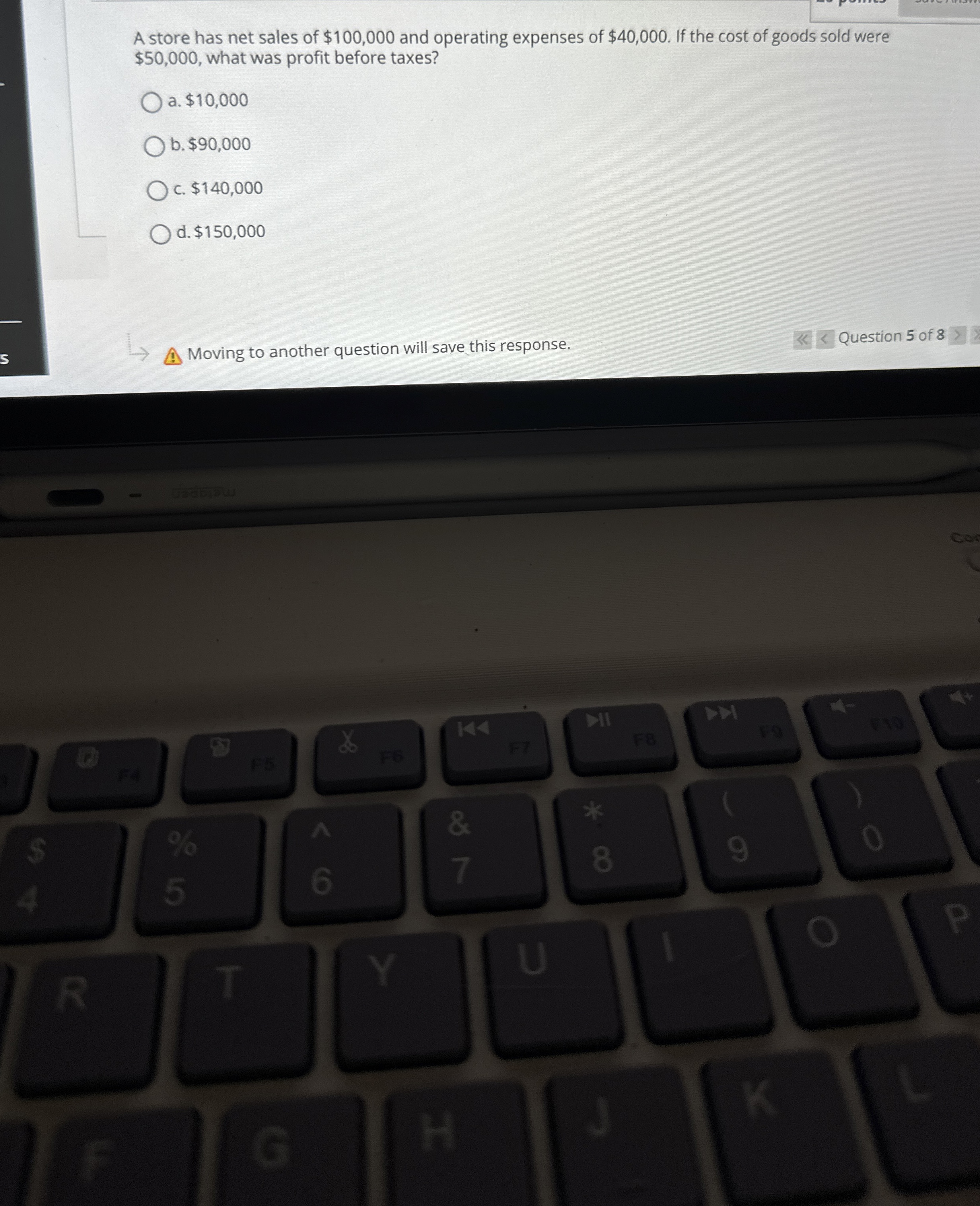 Solved A store has net sales of $100,000 ﻿and operating | Chegg.com