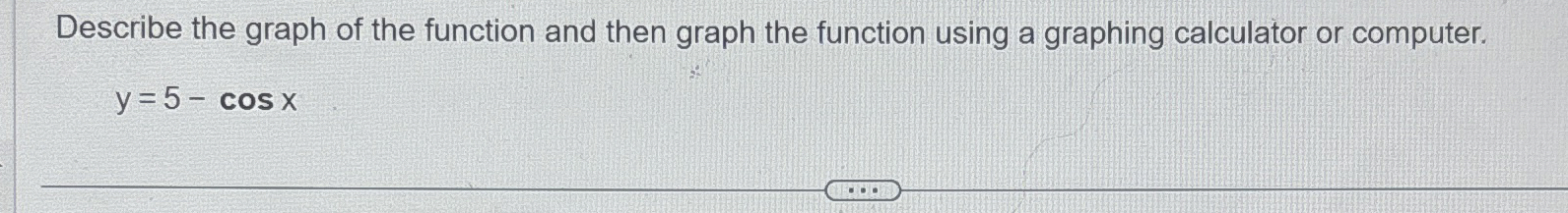 Solved Describe the graph of the function and then graph the | Chegg.com