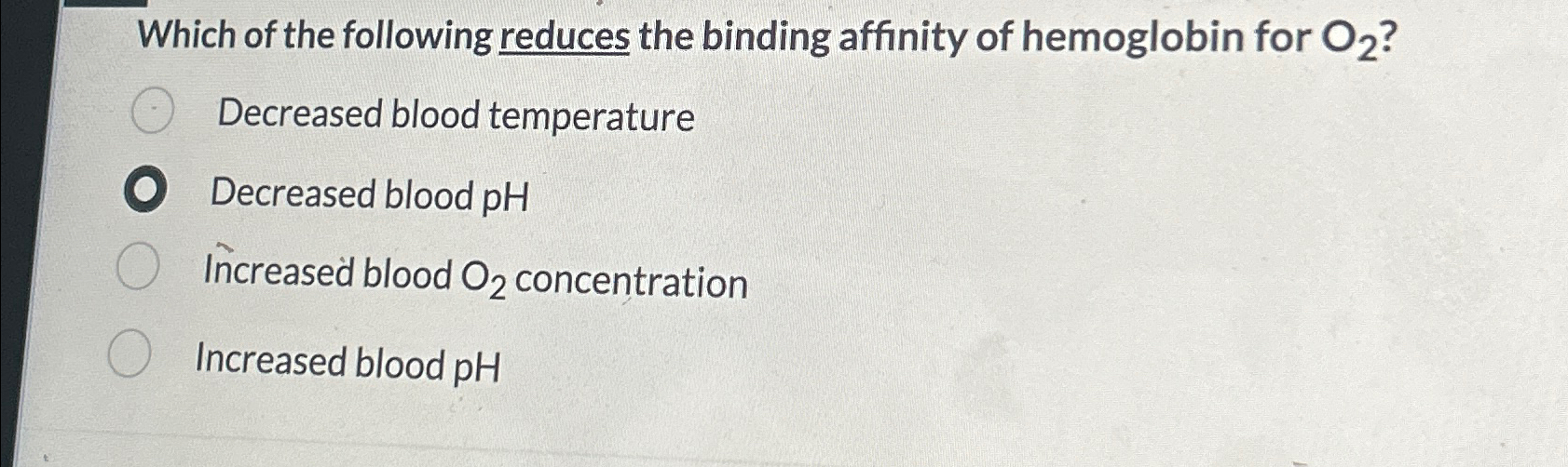 Solved Which of the following reduces the binding affinity | Chegg.com