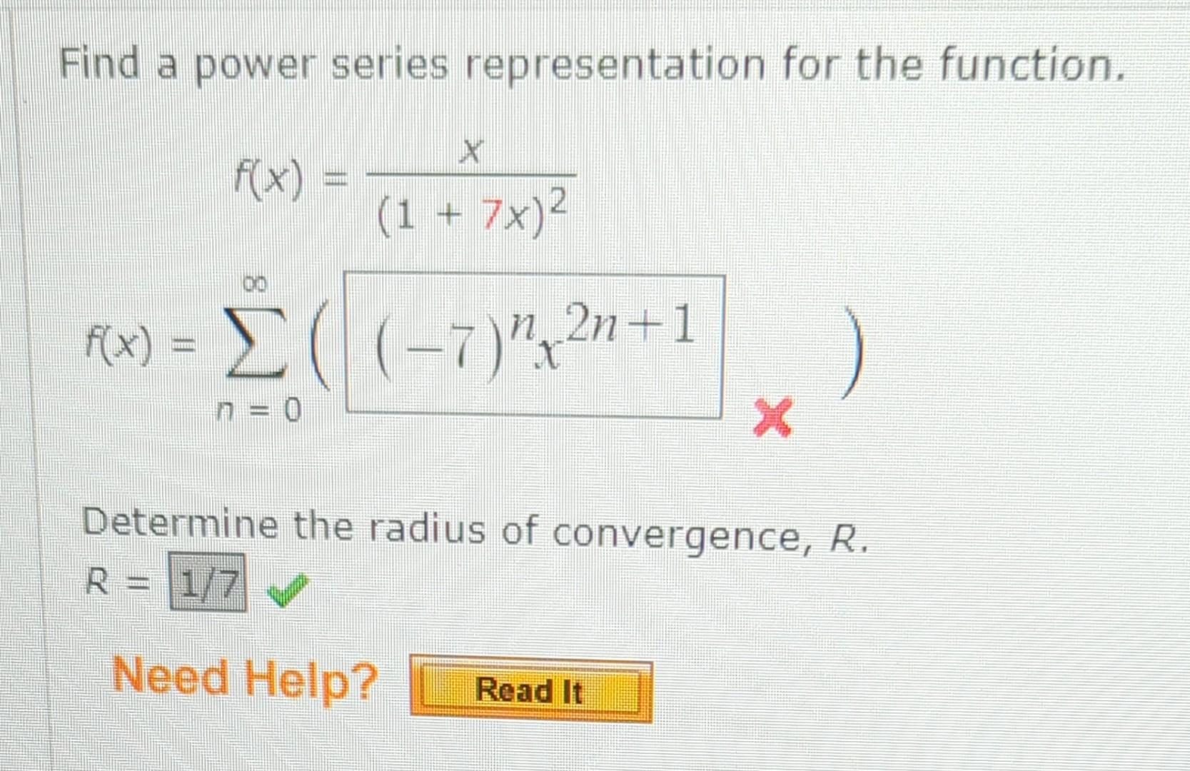 Solved Find a power series representation for the function. | Chegg.com