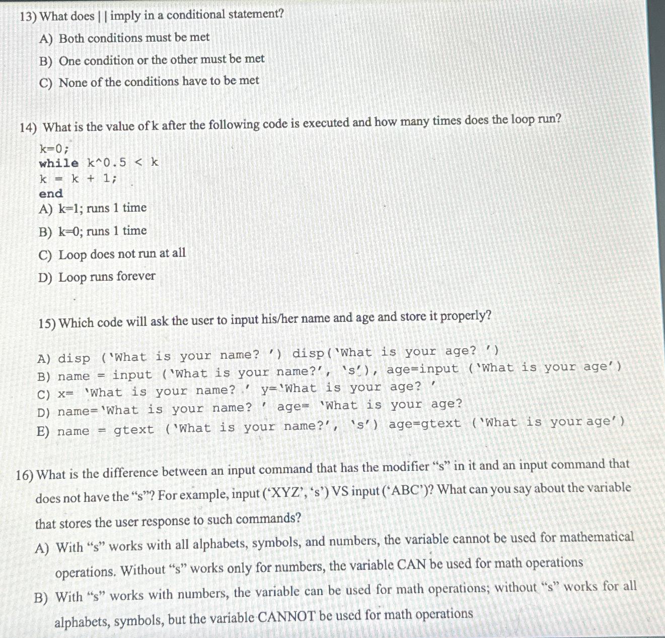 Solved What does / ﻿I imply in a conditional statement?A) | Chegg.com