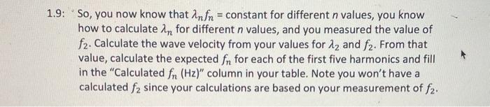 Solved 1.9: So, you now know that in fn = constant for | Chegg.com