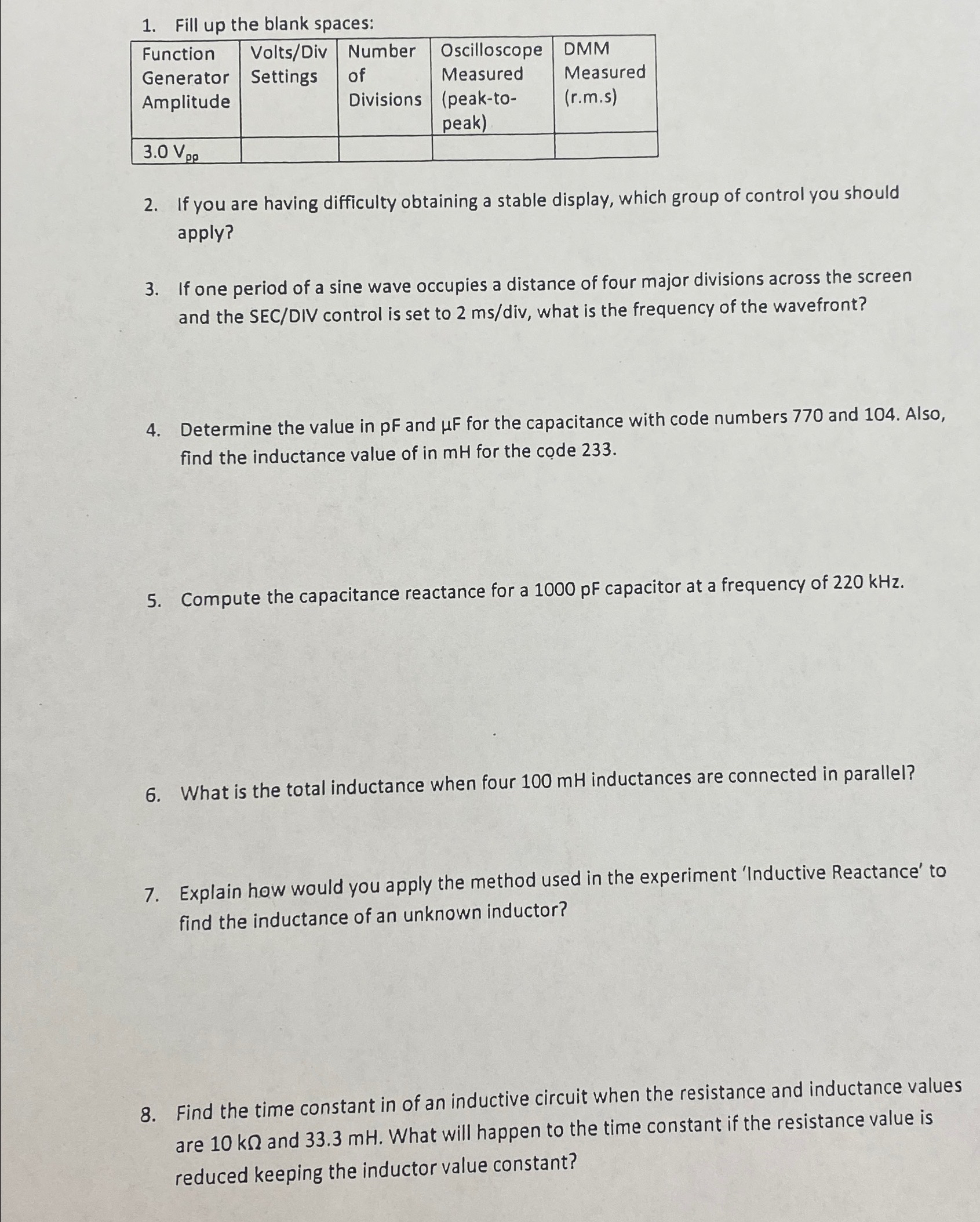 Solved Fill up the blank | Chegg.com
