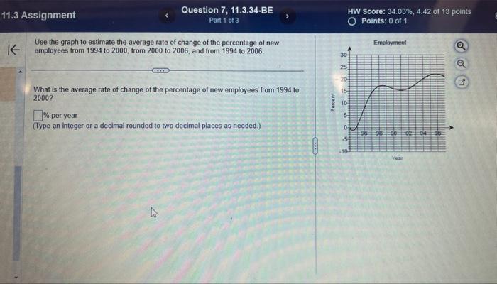 Solved ssignment Question 7, 11.3.34-BE HW score: | Chegg.com