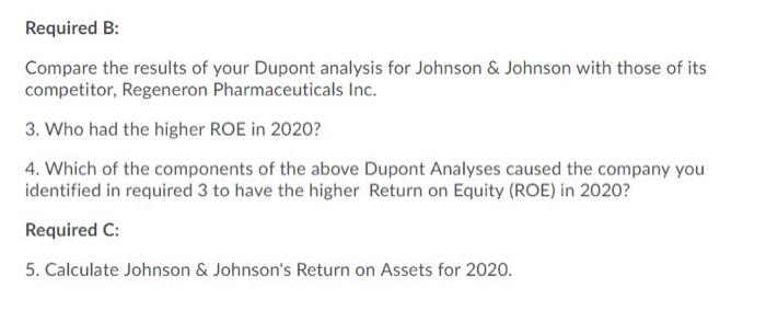 Solved Johnson & Johnson 5-Step Dupont Analysis and | Chegg.com