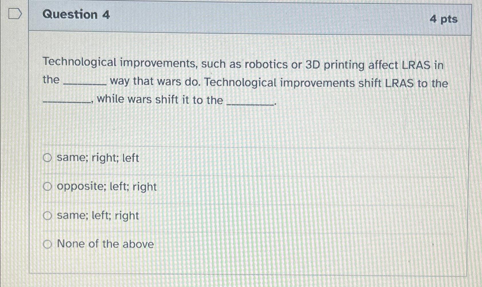 Solved Question 44 ﻿ptsTechnological improvements, such as | Chegg.com