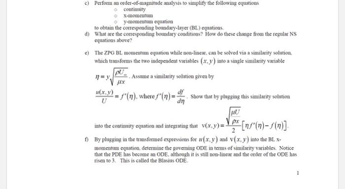 Solved Below is the continuity or mass conservation | Chegg.com
