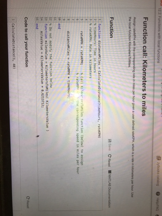 Solved N 122 Functions With Local Functions Zybooks 