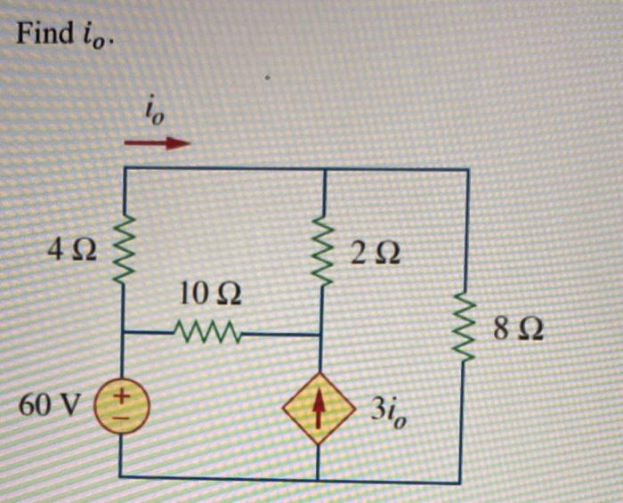 Solved Find io | Chegg.com