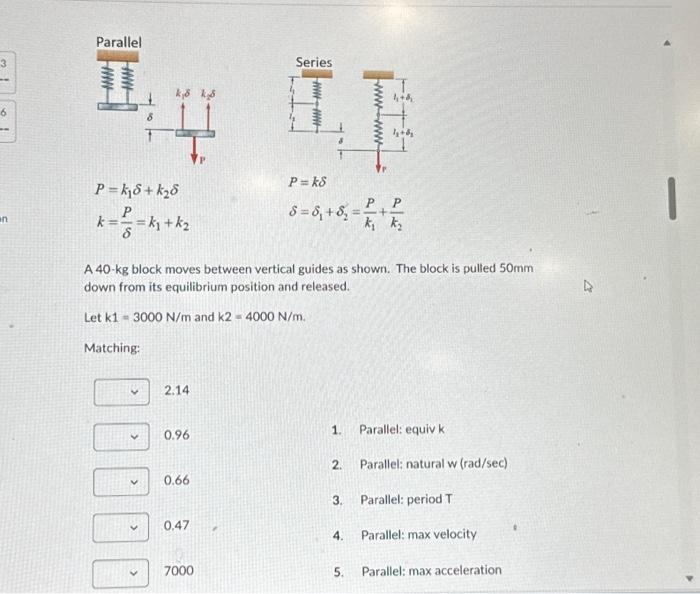 Solved 3 6 on Parallel 17 P = k₁8+ k₂6 P k = = = k₁+k₂ S kjo | Chegg.com