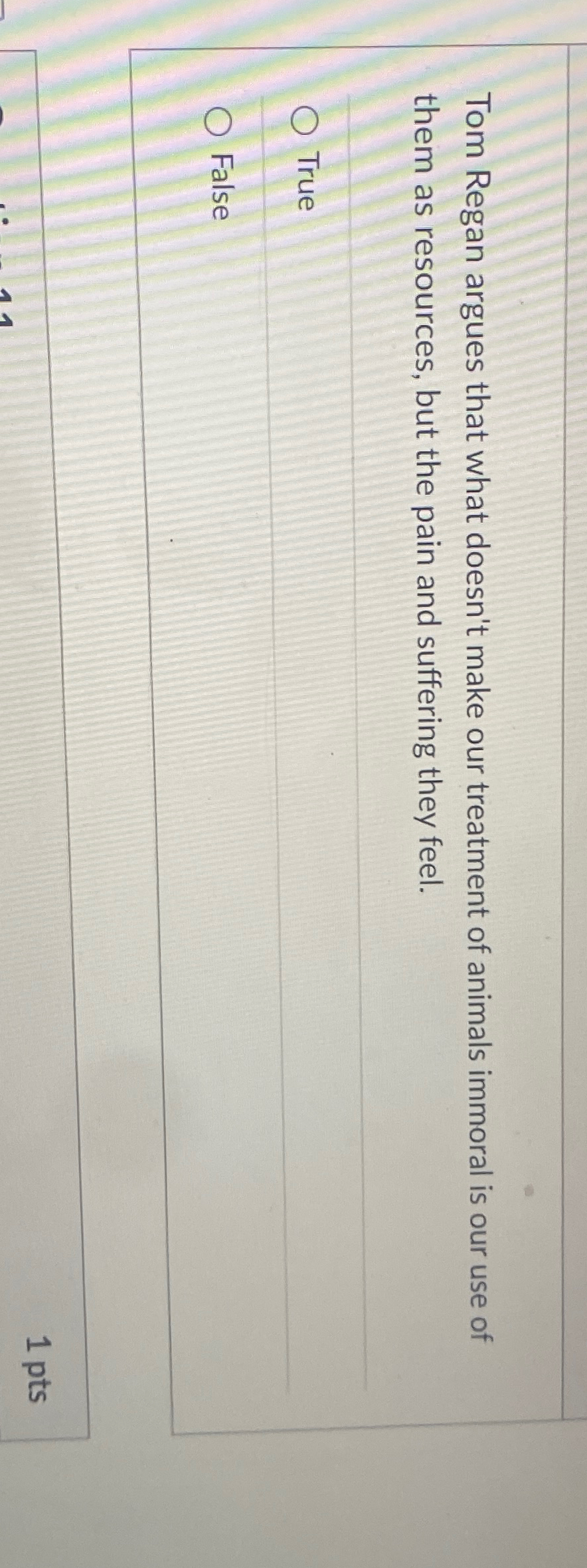 Solved Tom Regan argues that what doesn't make our treatment | Chegg.com