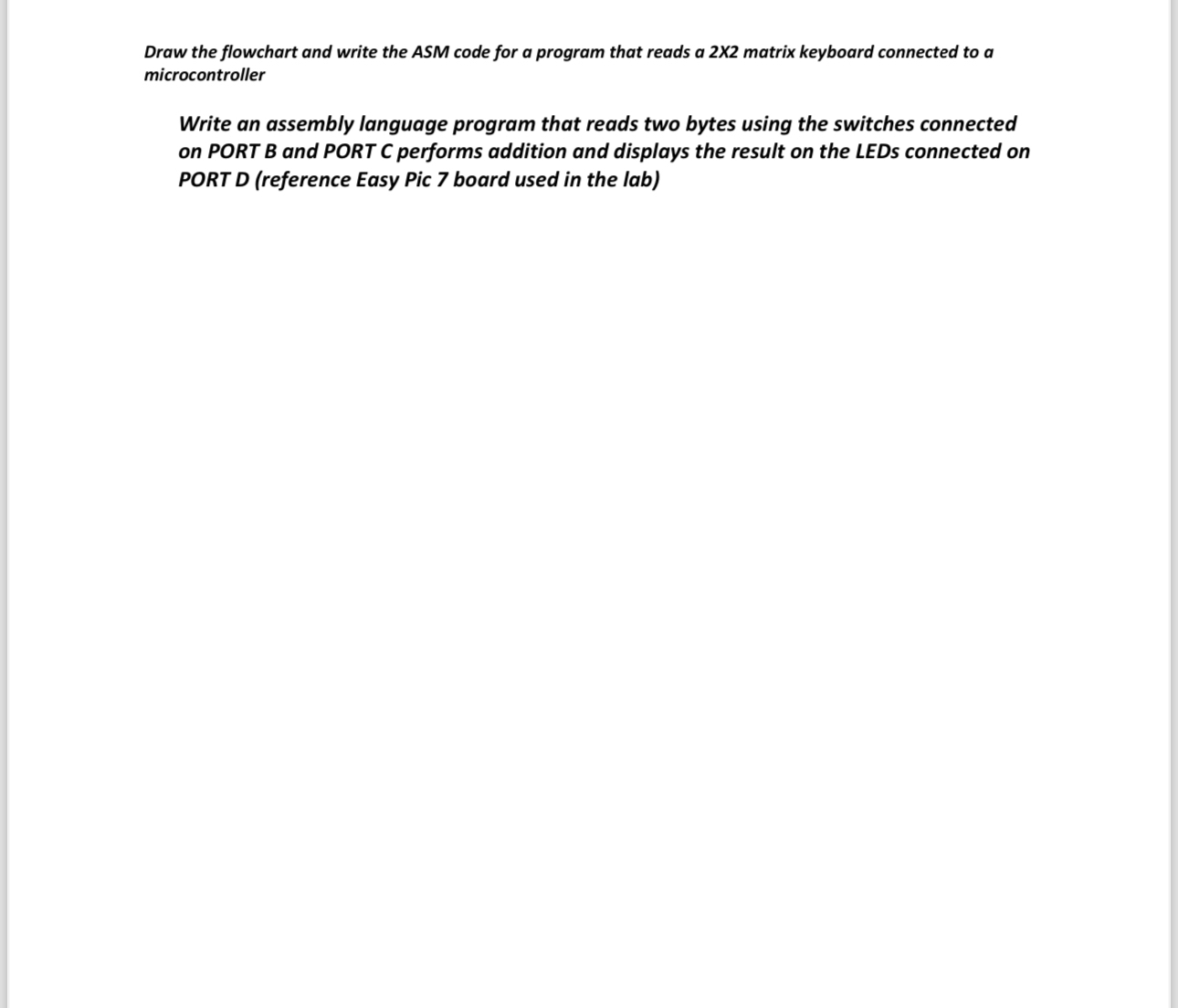 Solved Draw the flowchart and write the ASM code for a | Chegg.com