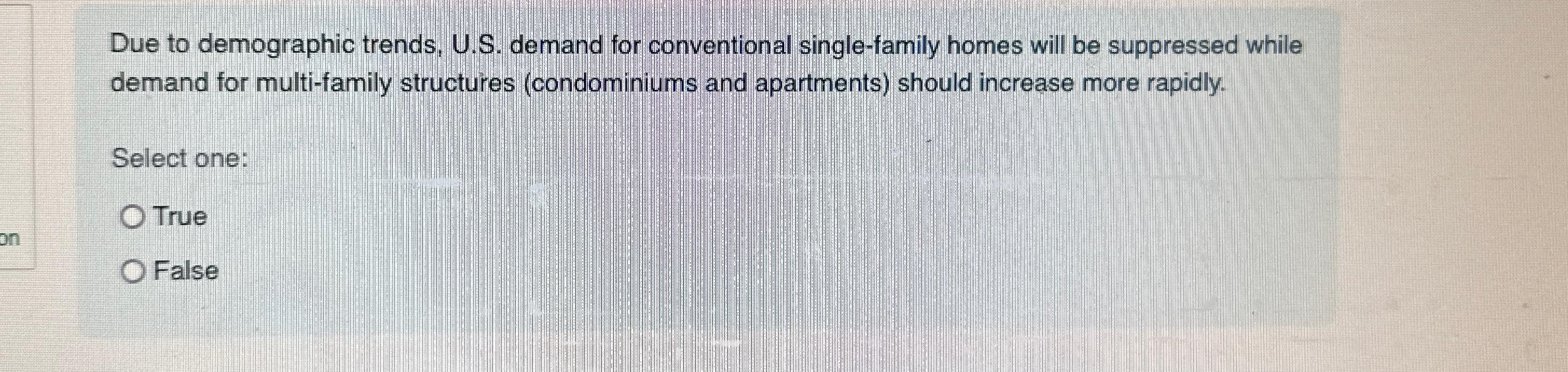 Solved Due to demographic trends, U.S. ﻿demand for | Chegg.com