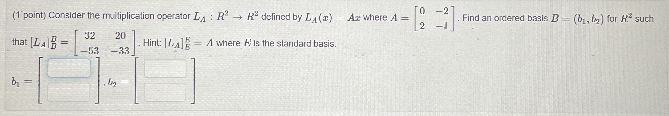 Solved (1 ﻿point) ﻿Consider the multiplication operator | Chegg.com