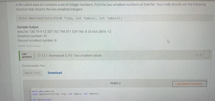 Solved A file called data txt contains a set of integer | Chegg.com