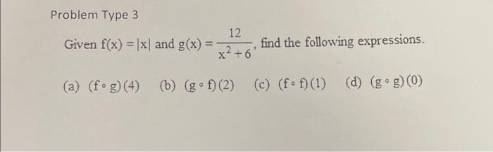 Solved 3. Below are several problem types that you have seen | Chegg.com