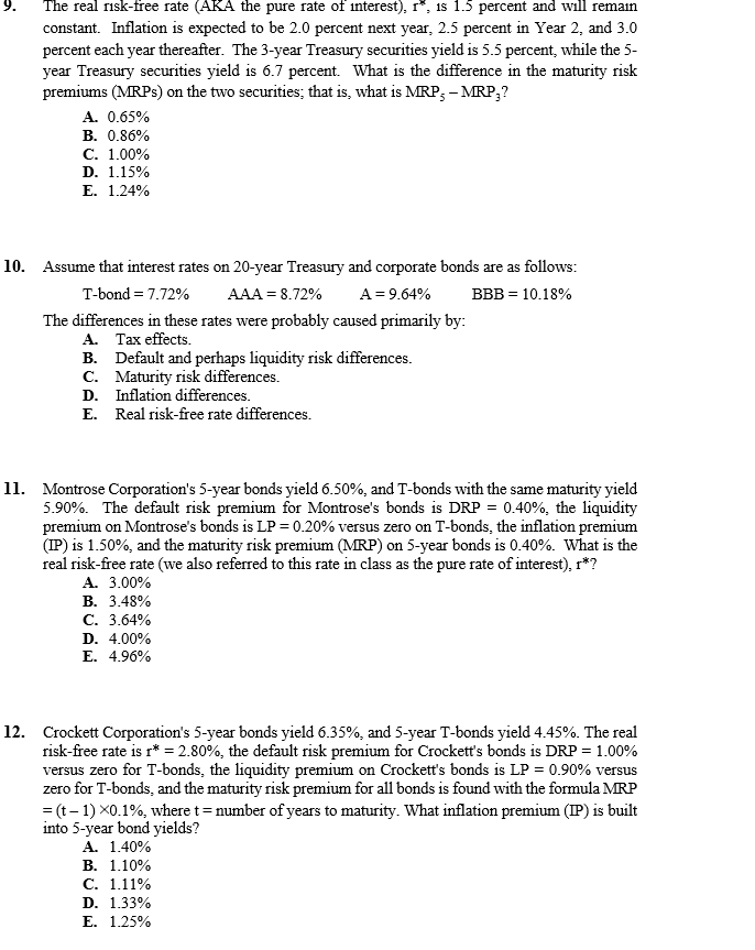 Solved Crockett Corporation's 5 -year bonds yield 6.35%, | Chegg.com
