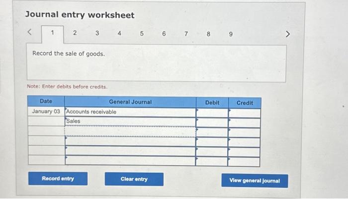 Solved Journal entry worksheet2 Record the cost of sale. 3 | Chegg.com