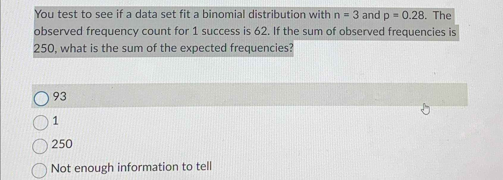 Solved You test to see if a data set fit a binomial | Chegg.com