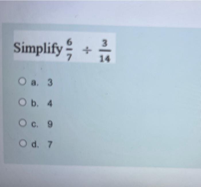 Solved a. 3 b. 4 c. 9 d. 7 | Chegg.com