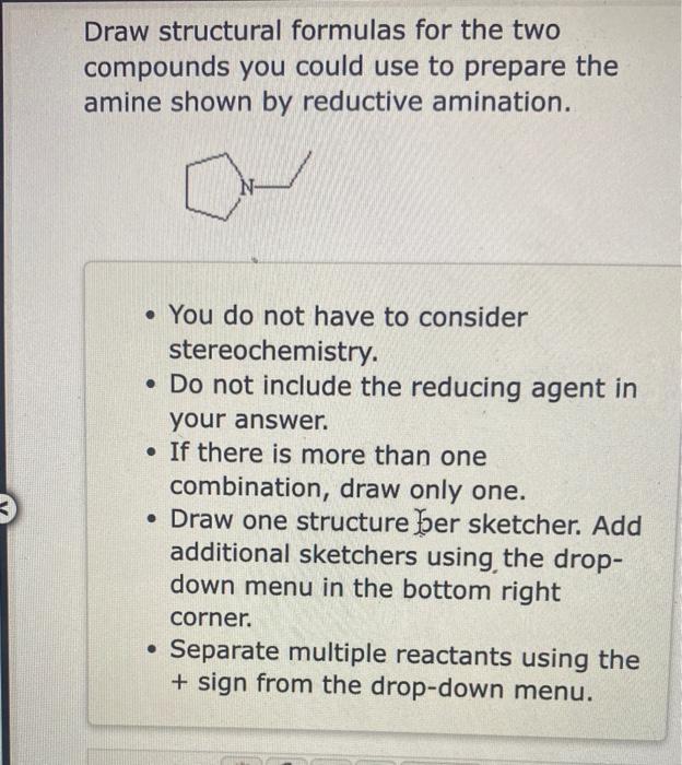 Draw structural formulas for the two compounds you | Chegg.com