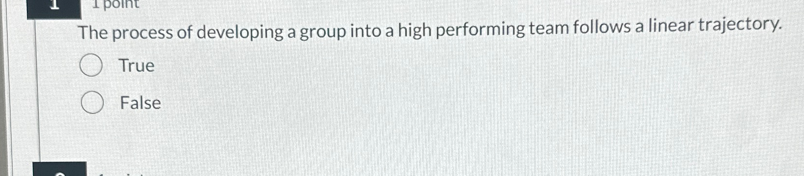 Solved The process of developing a group into a high | Chegg.com
