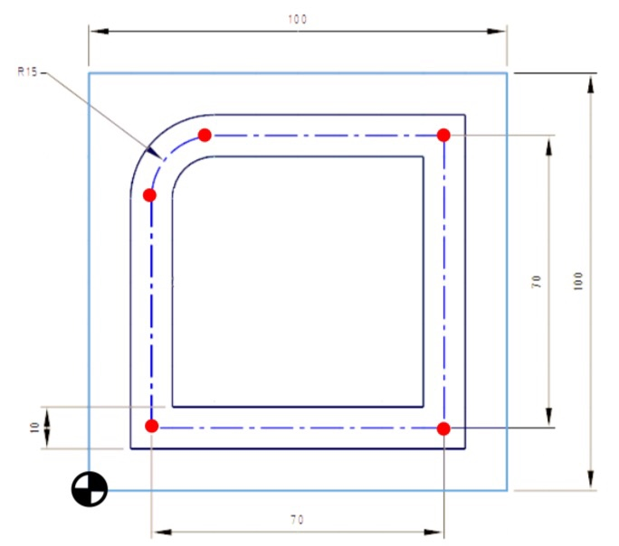 Solved Develop program using G41 and G42 code Example: | Chegg.com