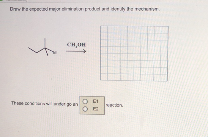 Solved Draw the expected major elimination product and | Chegg.com