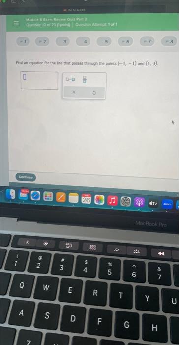 Solved Find an equation for the line that passes throuph the | Chegg.com