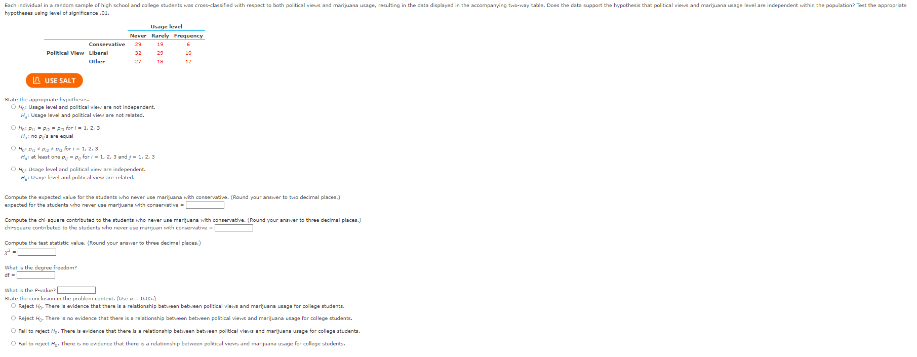 Solved hypotheses using level of significance | Chegg.com