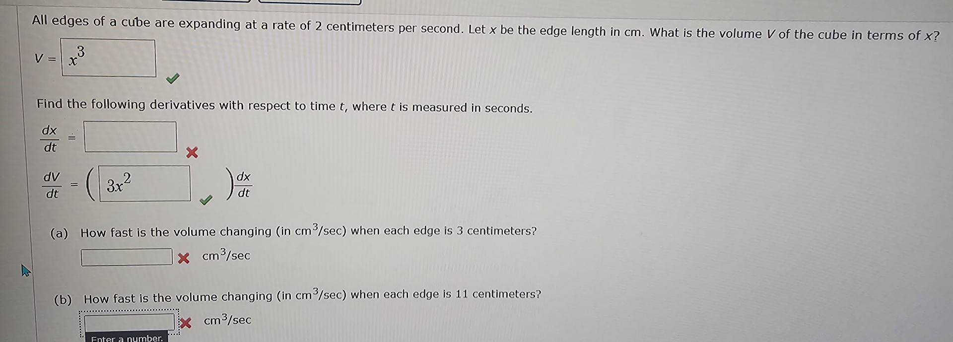 Solved All edges of a cube are expanding at a rate of 2 | Chegg.com