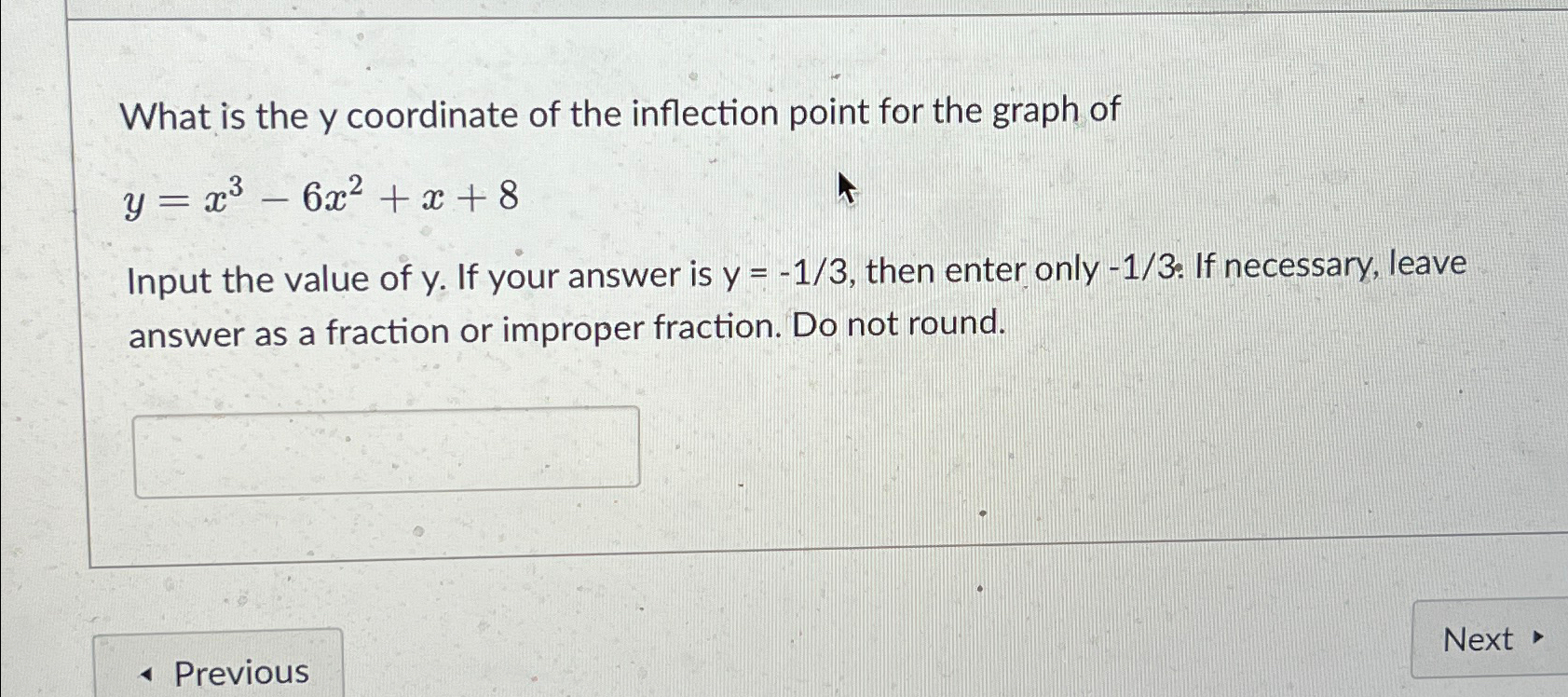 Solved What is the y ﻿coordinate of the inflection point for | Chegg.com