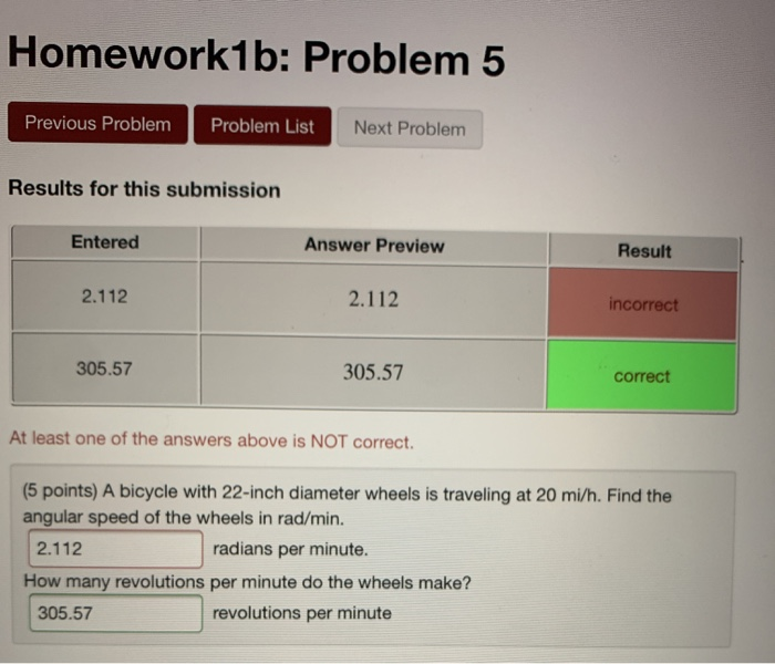 Solved Homework1b: Problem 5 Previous Problem Problem List | Chegg.com