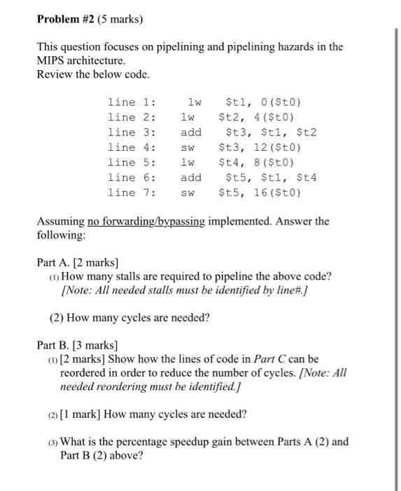 Solved This question focuses on pipelining and pipelining | Chegg.com Solved This question focuses on pipelining and pipelining | Chegg.com