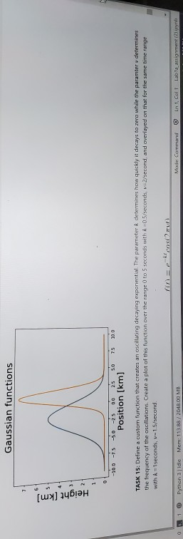 Solved Define a custom function that creates an oscillating | Chegg.com