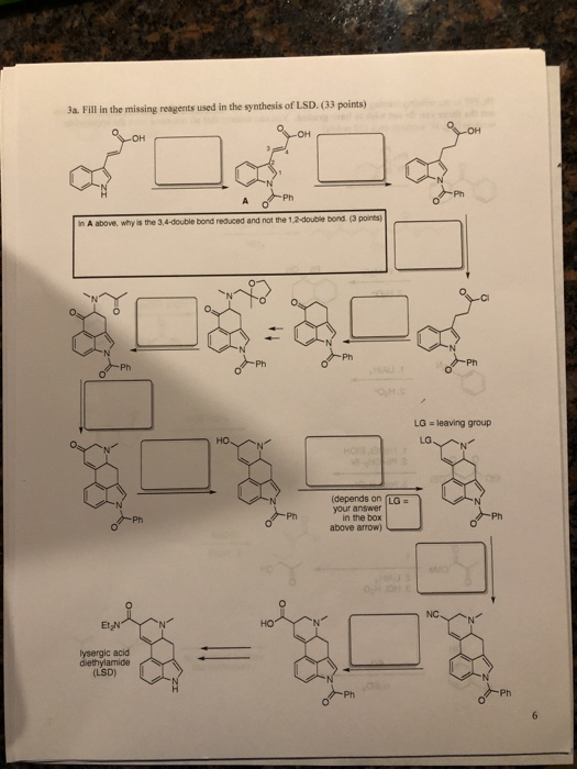 Solved 3a. Fill in the missing reagents used in the | Chegg.com