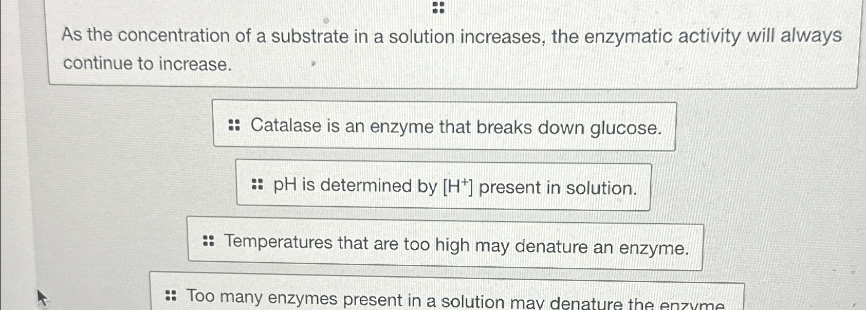 Solved As the concentration of a substrate in a solution | Chegg.com